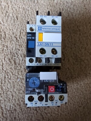 Telemecanique Contactor LC1D1210 W/ LR2D1312 Overload Relay & LA1DN11 ...