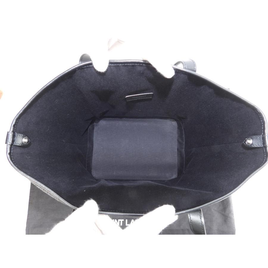 Saint Laurent Tote Bag Teddy YSL Black with Drawstring Inner Shoulder ...