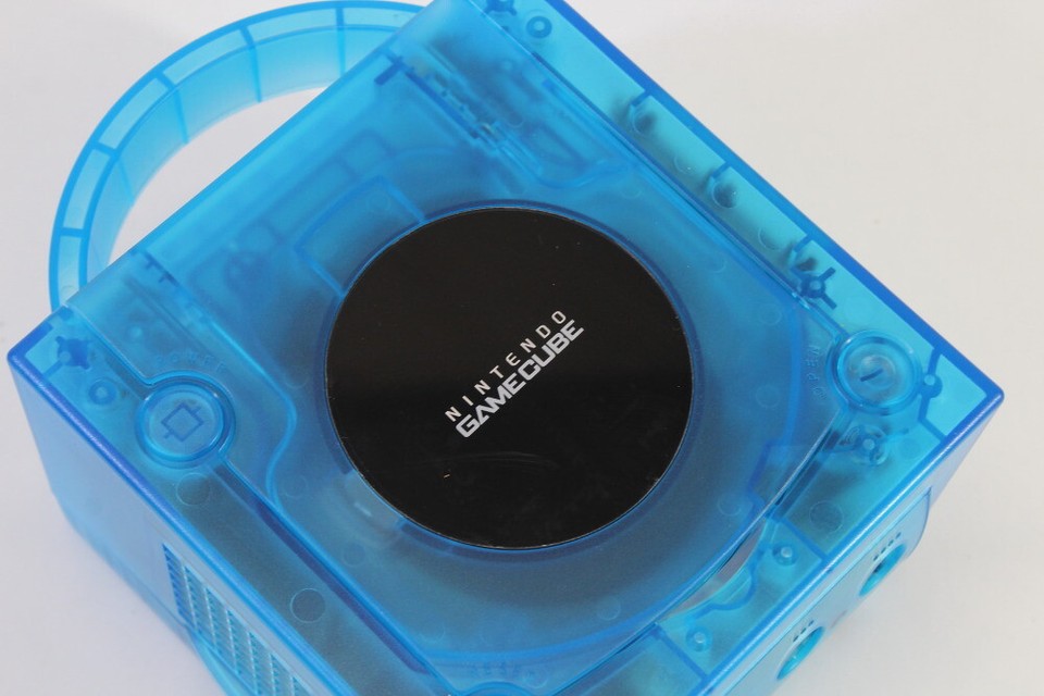 Nintendo Gamecube Console Clear Transparent Sky Ice Blue AC AV NTSC-U/C ...