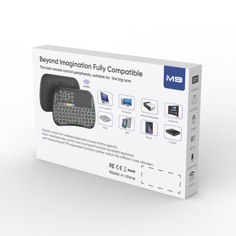 Air Mouse Keyboard 2.4G/Bluetooth-compatible Fly Mouse Touchpad for OS ...