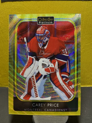 2021-22 O-Pee-Chee Platinum Neon Yellow Surge Carey Price #10 Canadiens ...