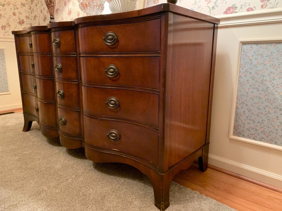 Drexel Travis Court 1940s Antique Mahogany Dresser 12 Drawers Chest ...