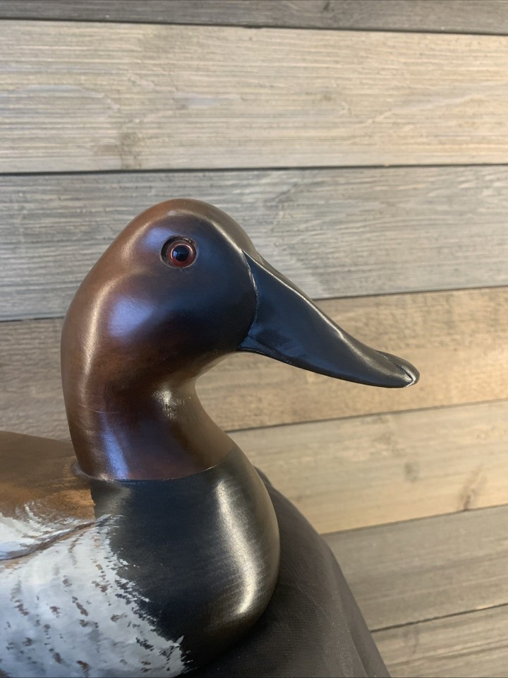 Beautiful Hand Carved and Signed Canvasback Drake Duck Decoy Form 1983 ...