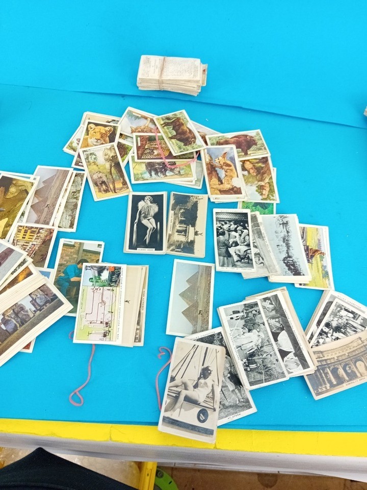 HUGE Job Lot VINTAGE Cigarette Trade Cards Dogs Trains Aircraft Flags ...