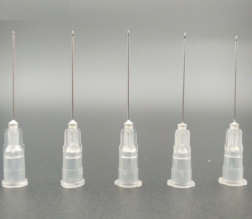 100x Dental Endo Irrigation Needle 25G/27G/30G Disposable Syringe Tips ...