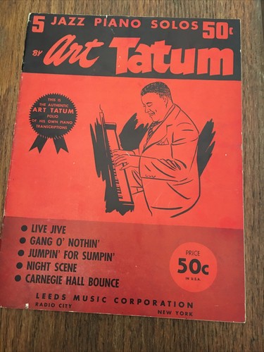 Art Tatum Jazz Piano Solos Music Song Book Vintage Sheet Music | eBay