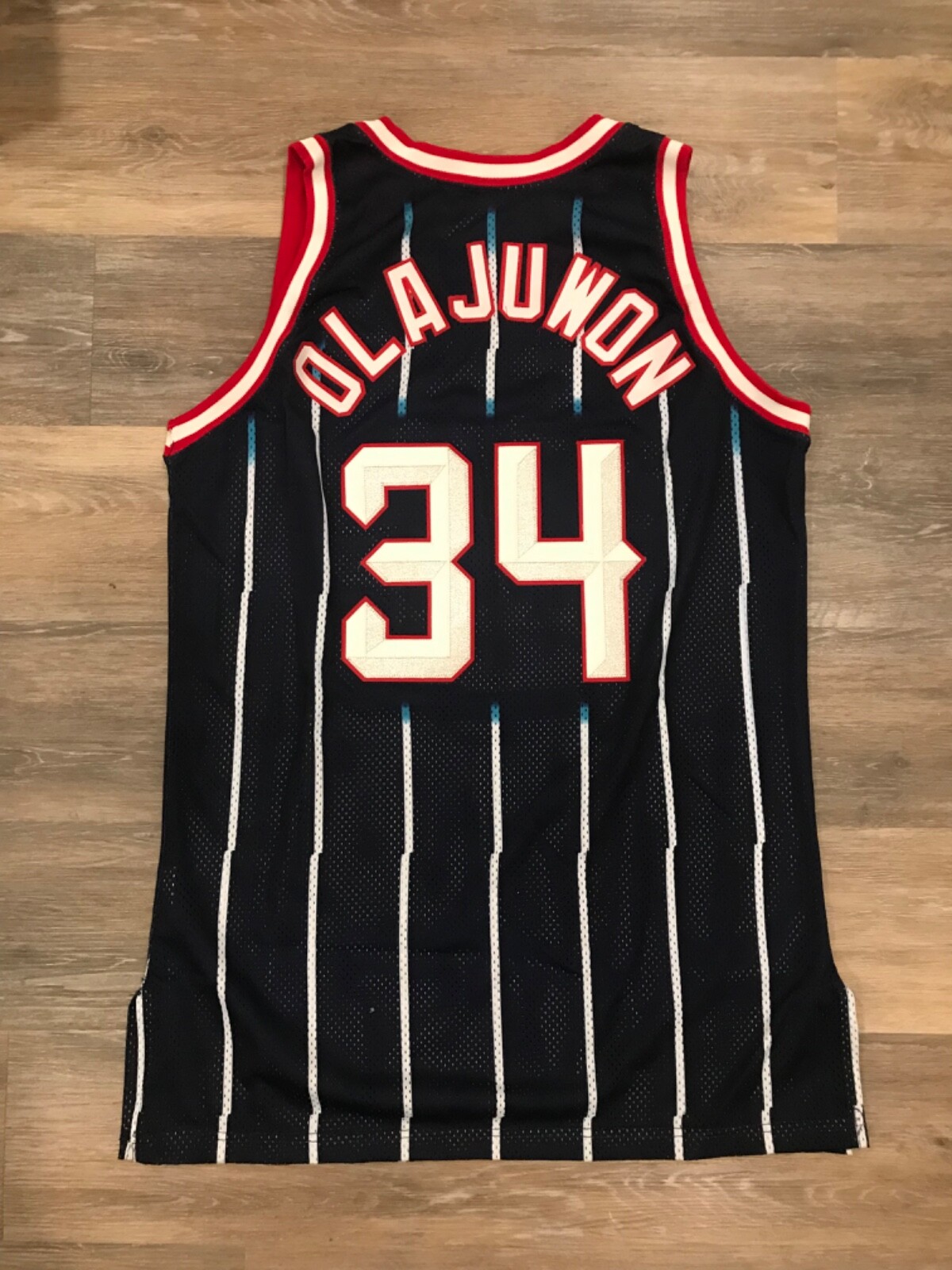 Hakeem Olajuwon 1995-96 Game Used Houston Rockets Jersey | eBay