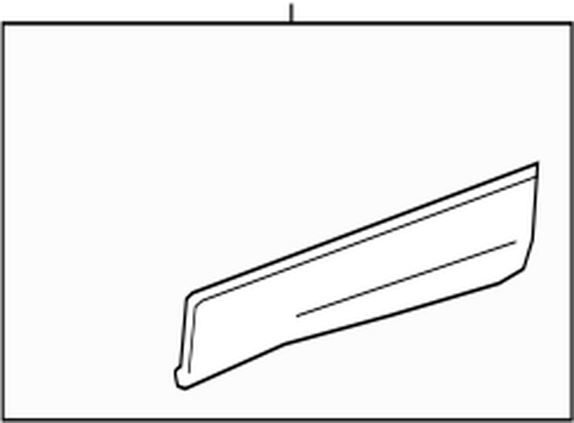 75077-42011 Toyota Moulding, rear door, outside rh 7507742011, New ...