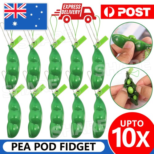 Pea Pod Pop It Fidget Toy Push Bubble Sensory Autism ADHD Stress Relief ...