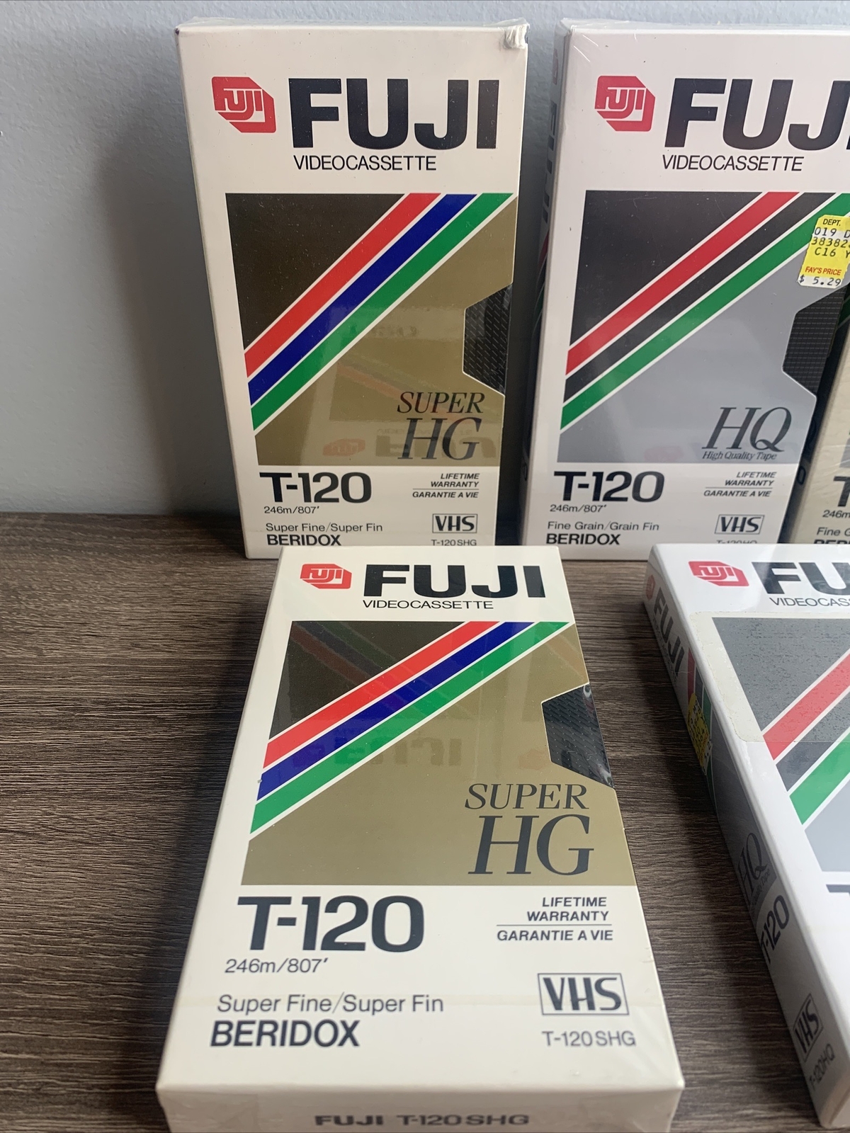 5 FUJI HQ120 & HG120 Blank VHS Video Cassette Tapes NEW And Sealed Lot ...