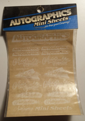 AutoGraphics RC Car Racing Body Decal MINI SHEET #10002 WHITE - New Old ...