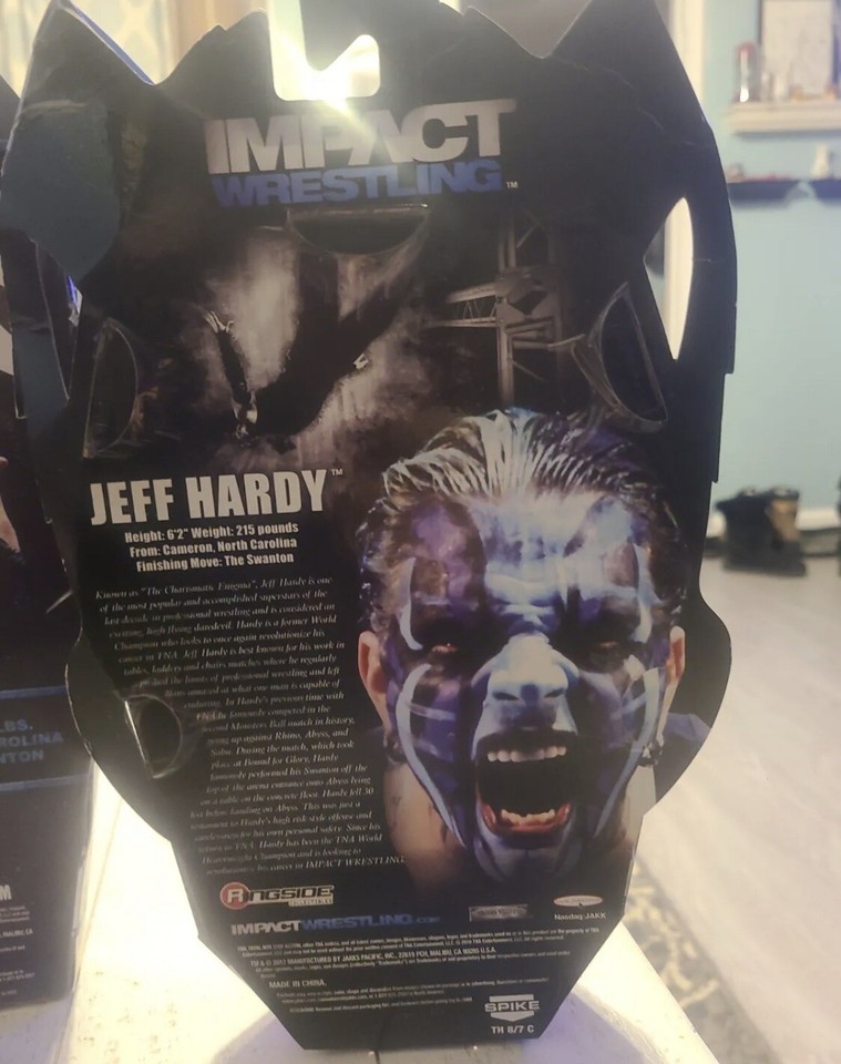 JAKKS TNA Deluxe Impact Wrestling Figure Full Metal Jeff Hardy w Willow ...