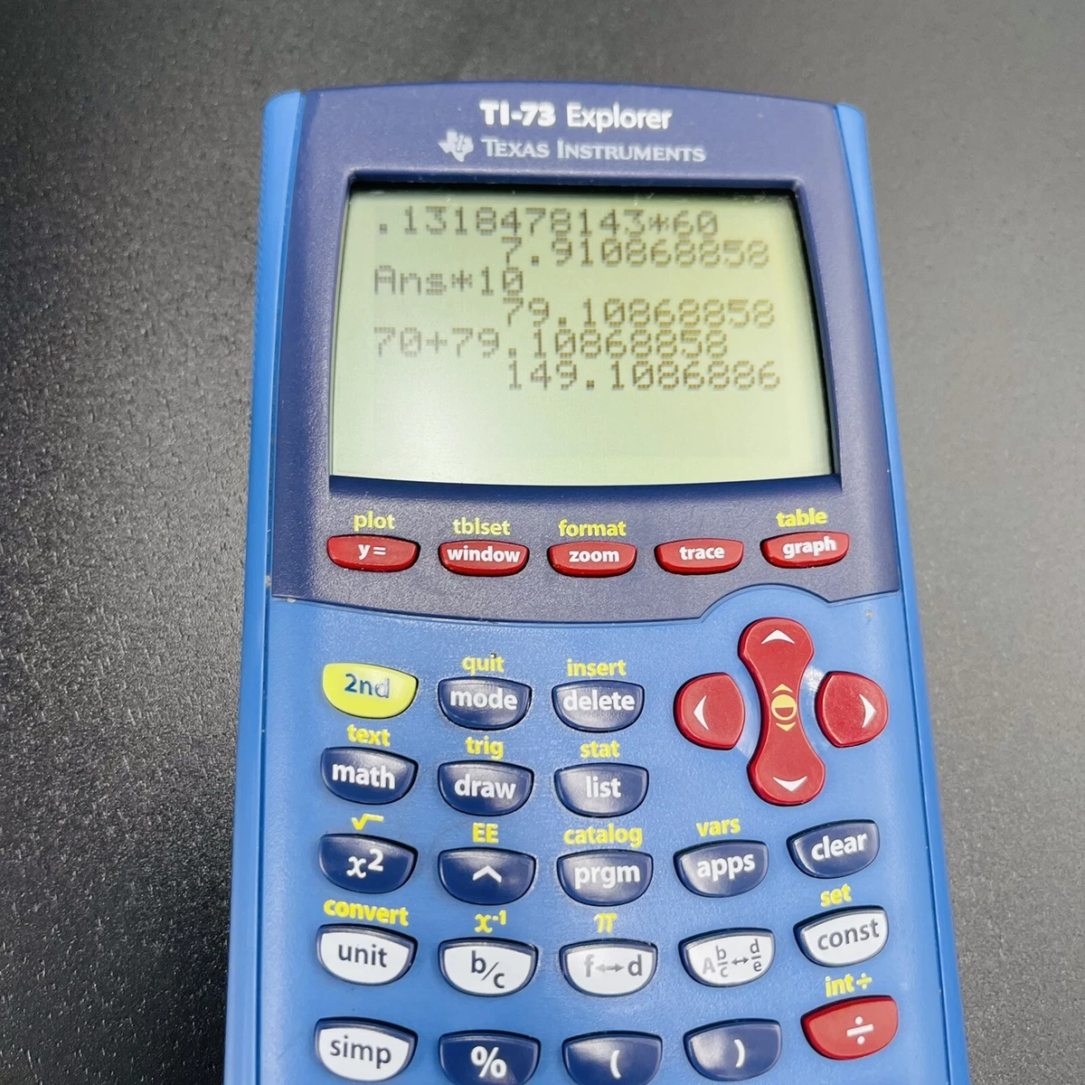 Blue Graphing Calculator