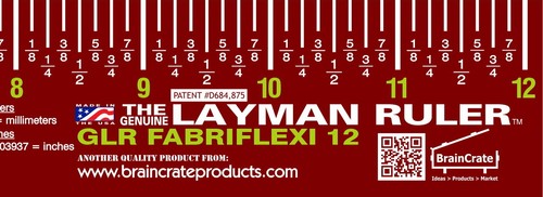 GLR FabriFlexi Vinyl Fabric Flexible Ruler Measurement Measure Crafts ...