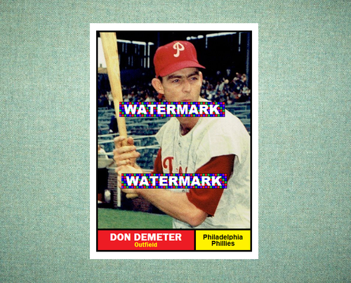 Don Demeter Philadelphia Phillies 1961 Style Custom Baseball Art Card ...