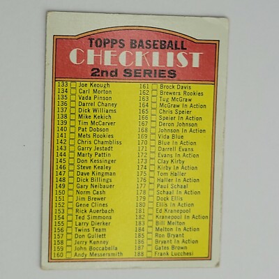 1972 Topps Baseball #103 2nd Series Checklist | eBay