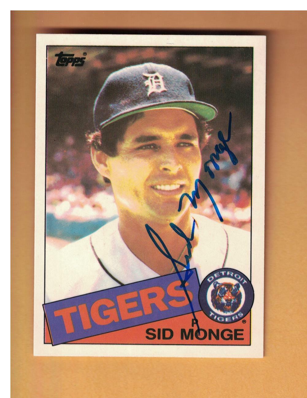 Sid Monge AUTOGRAPHED 1985 TOPPS TIFFANY BASEBALL CARD SIGNED DETROIT ...