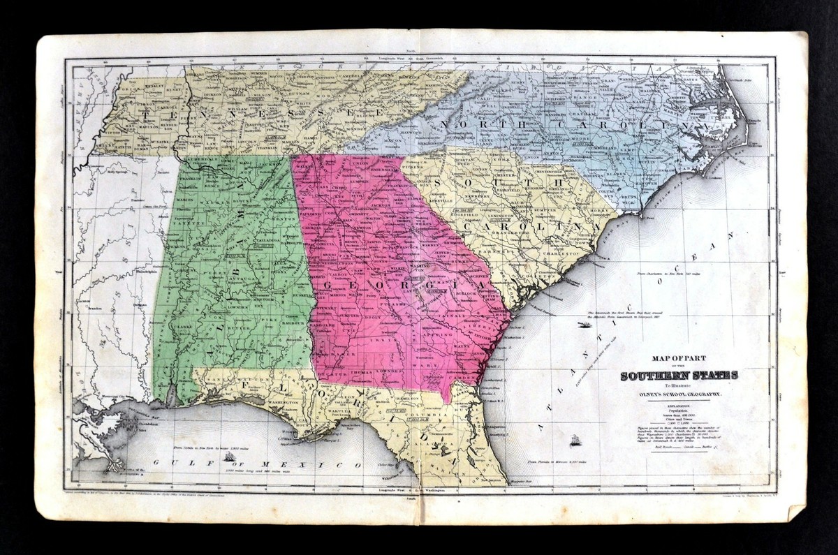 Map Of Florida Georgia And South Carolina Map Of The State Of Georgia