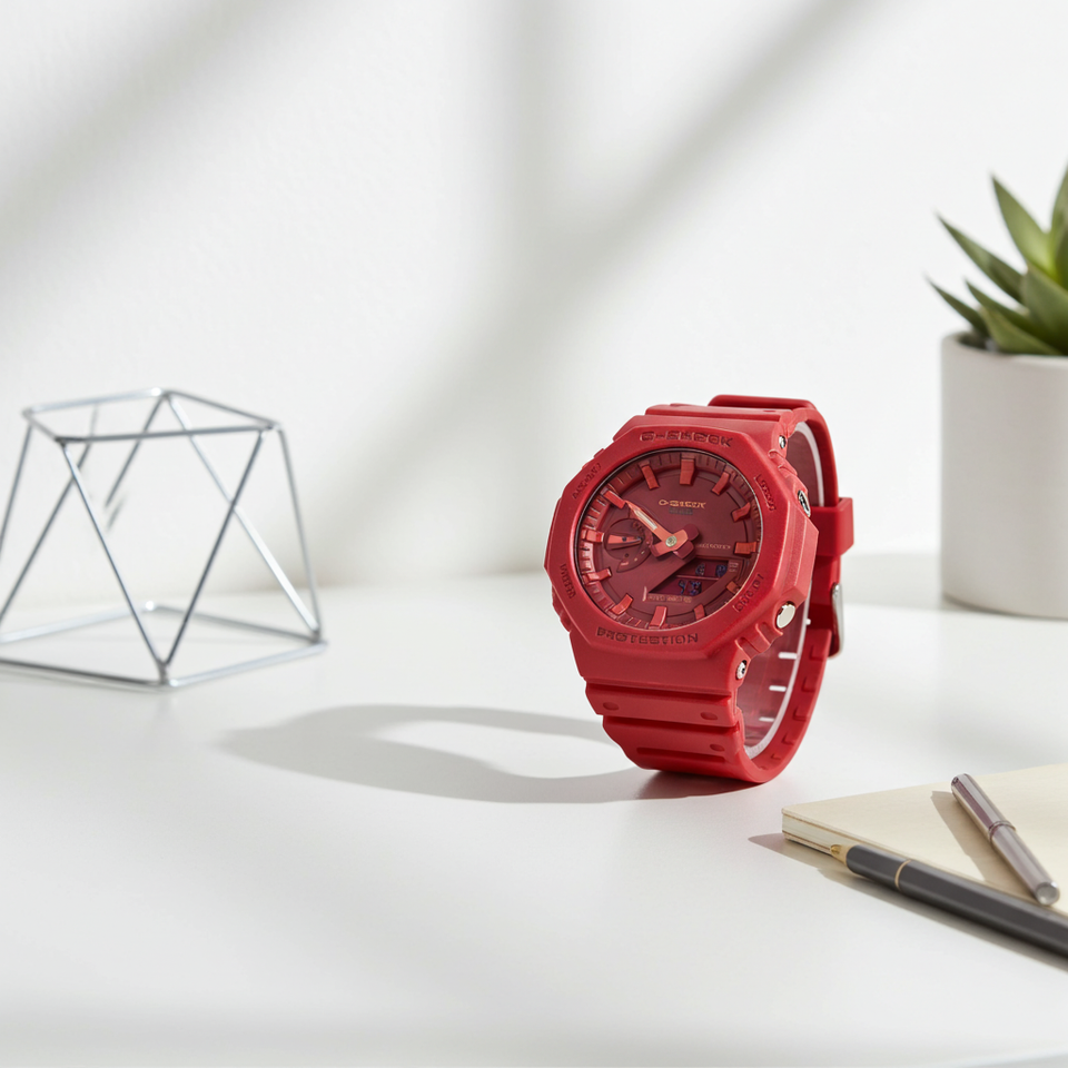 Casio GA2100-4A Red Analog Digital G shock watch hot seller NEW | eBay