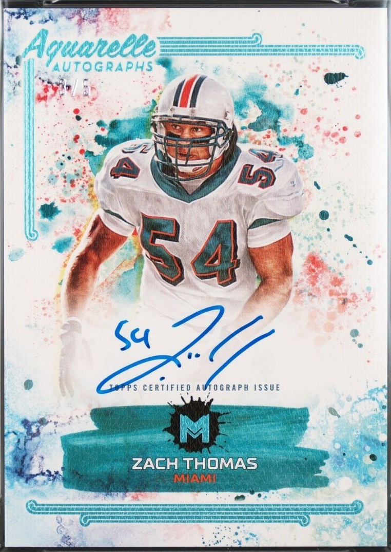 2023 Topps Motif - Aquarelle Autographs Zach Thomas #AA-ZT Ultramarine ...