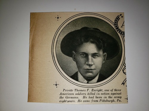 Private Thomas F. Enright Pittsburgh Pennsylvania 1917 WW1 World War 1 ...