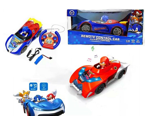 Sonic The Hedgehog Knuckles Racing Radio Remote Control RC Car Play ...