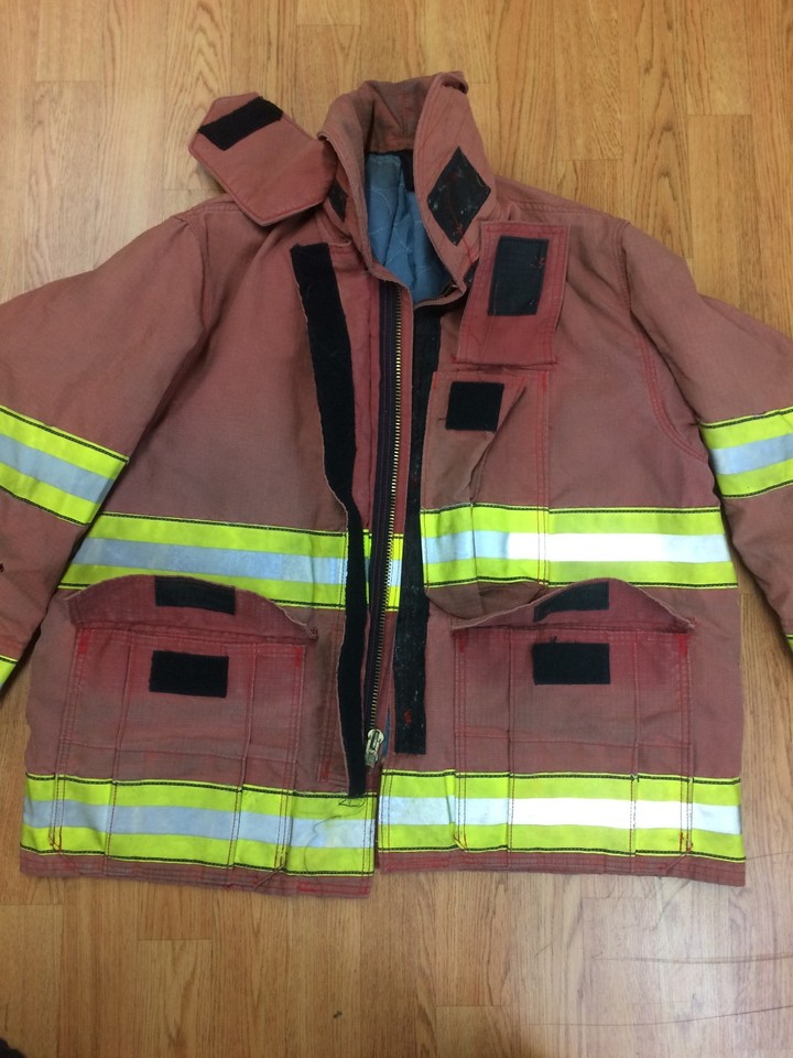 Firefighter Red Bunker Turnout Jacket 42 x 29 Globe | eBay