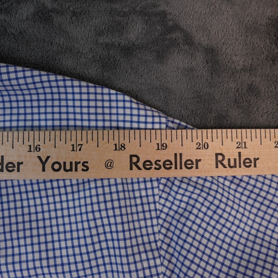 Ralph Lauren Shirt Mens Extra Large Blue Windowpane Gingham Blue Pony ...