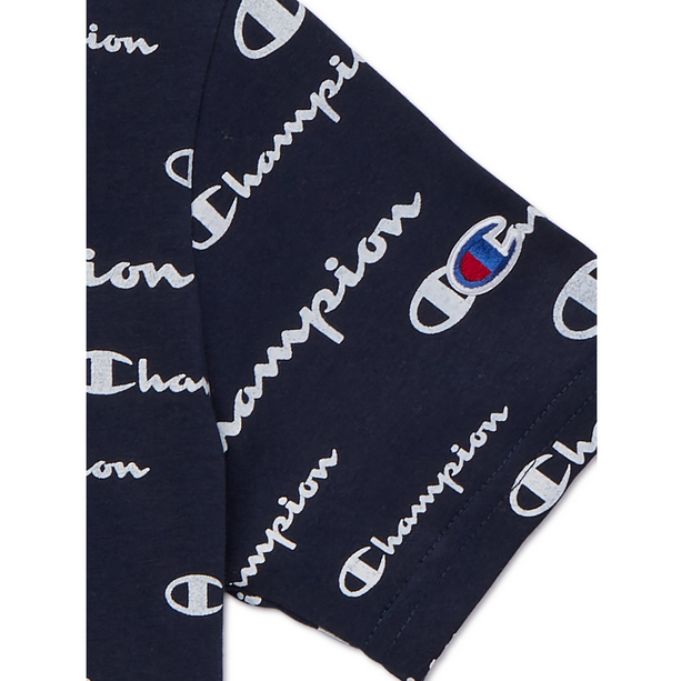 Champion Boys Short Sleeve All Over Print Script Athletic T-Shirt, Size ...