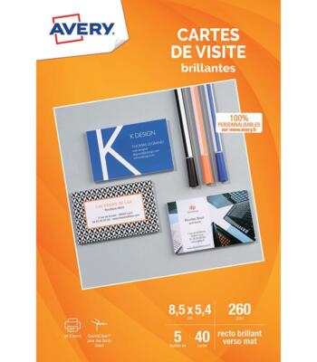 [Ref:C32028-7.FR-10] AVERY Lot de 10 C32028-7s - 40 cartes de visite ...