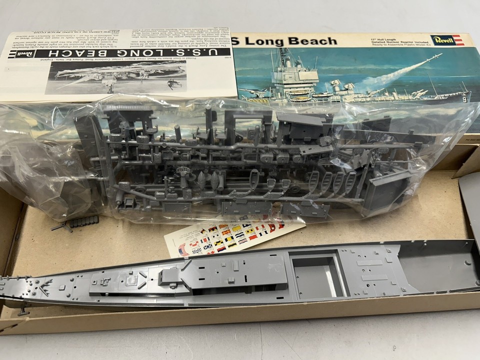 Vintage Revell Atomic Cruiser USS Long Beach Revell Model Kit | eBay