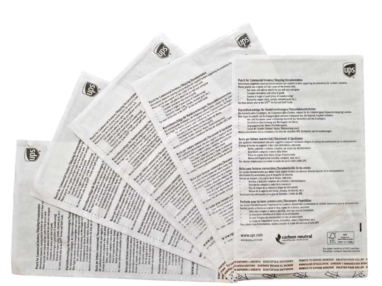 500 UPS Re Sealable DOCUMENT ENCLOSED ADDRESS LABEL POUCHES | eBay UK