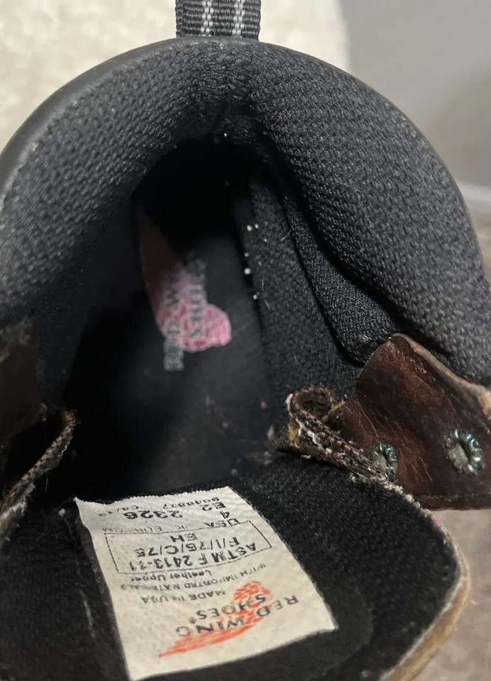 Red Wing 2326 Brown Leather Safety Work Boots USA Shoes Womens Sz 4 E2 ...