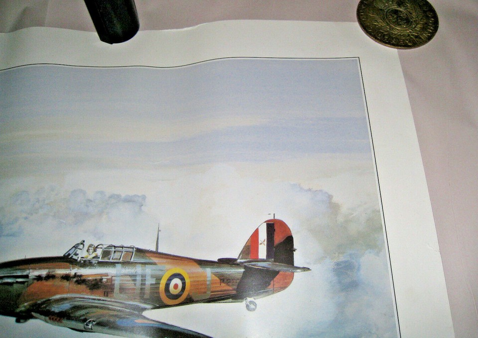 Print Hurricane Geoff Nutkins Signed Artist And Pilot Jack Riddle 601 ...