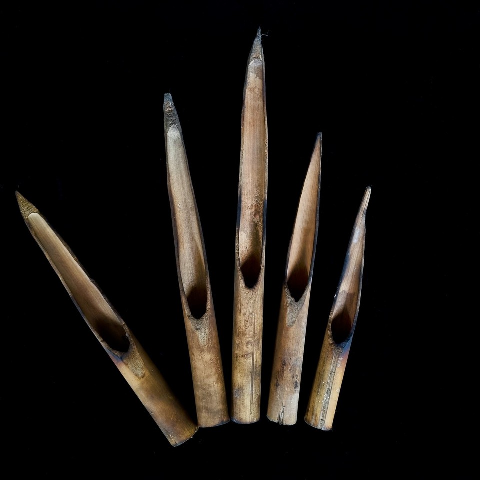 Asmat Bamboo Asaro Claws Mudmen Headhunter Papua New Guinea Carved ...