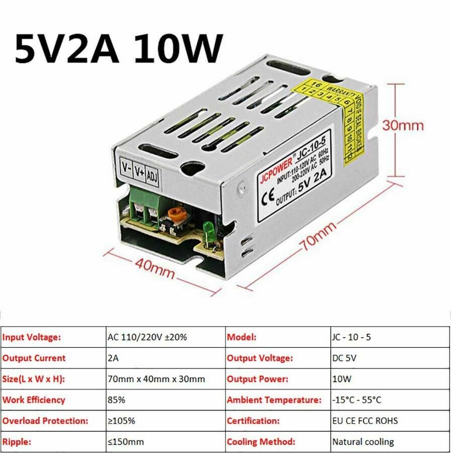 DC Regulated Switching Power Supply Transformer 3V 5V 9V 12V 15V 18V ...