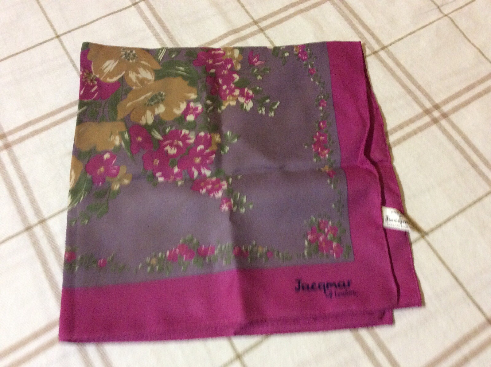 Vintage Jacqmar Of London Floral Scarf Made In Italy | eBay