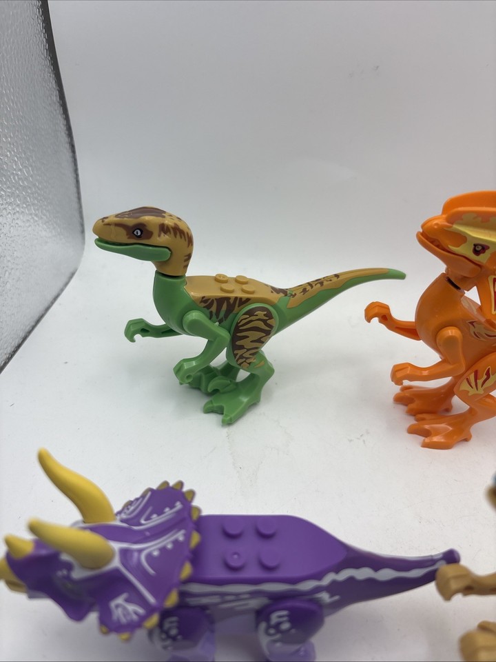 LEGO TYPE Dinosaur Building Block Huge Lot Of 6 Animal Toy Bricks ...