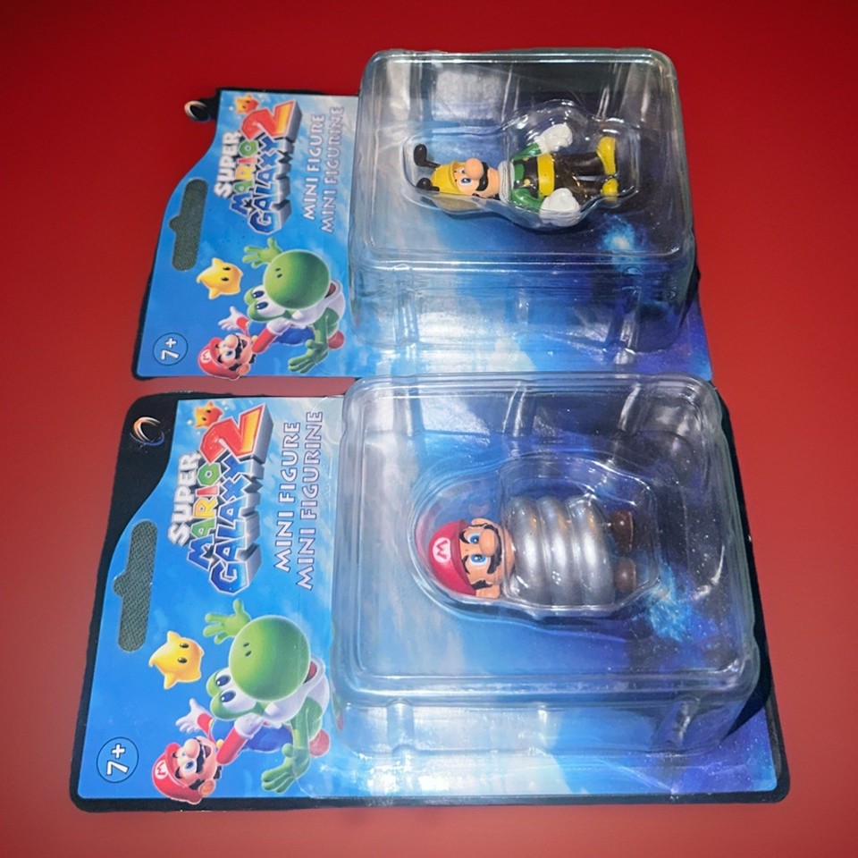 Banpresto Super Mario Galaxy 2 Luigi Bee & Mario Mini Lot Of 2 Figures ...