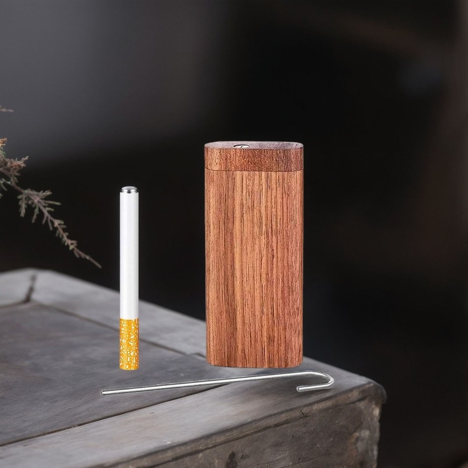 2x Wooden For Dugout Self-Cleaning Metal Bat Poker Smoking Pipe One ...