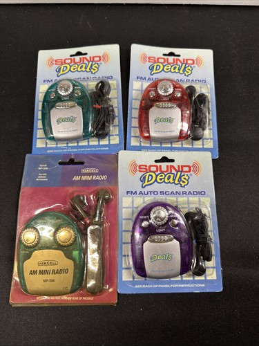 Lot Of 4 Mini FM Auto Scan Radio vintage New old stock | eBay