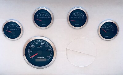 5 Gauge GPS Speedometer Dash Set Street Rod Hot Rod Universal Black | eBay