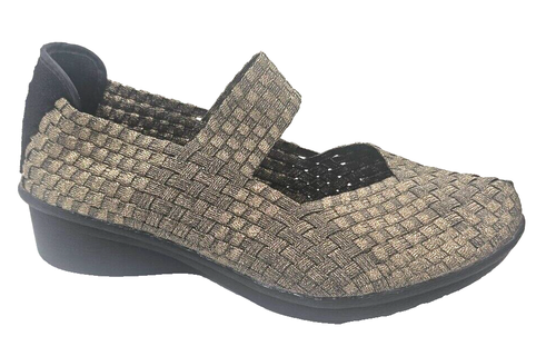 Bernie Mev New York Lulia GOLD Mary Jane Woven Womens 41/10 Comfort ...