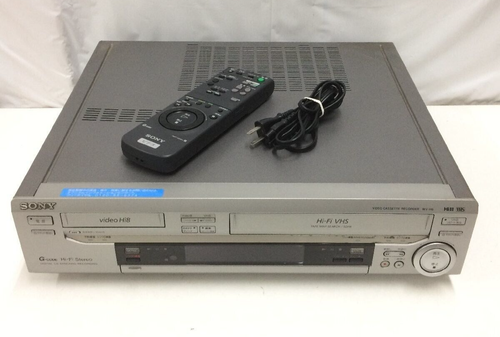 SONY WV-H6 VHS/Hi8 Video Cassette Deck Player Silver Working Confirmed ...