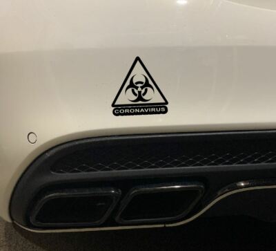 Sticker "Biohazard Corona" FUUUUUUUCK Corona Car Sticker Sticker Decal ...