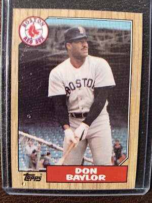 DON BAYLOR RED SOX 1987 TOPPS BASEBALL CARD #230 | eBay