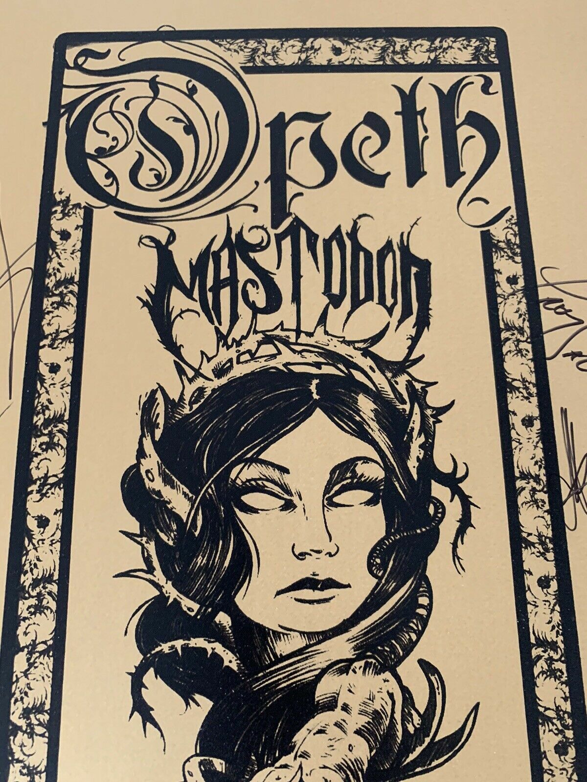 OPETH / MASTODON GHOST AUTOGRAPHED SIGNED 2012 TOUR POSTER BACKSTAGE ...