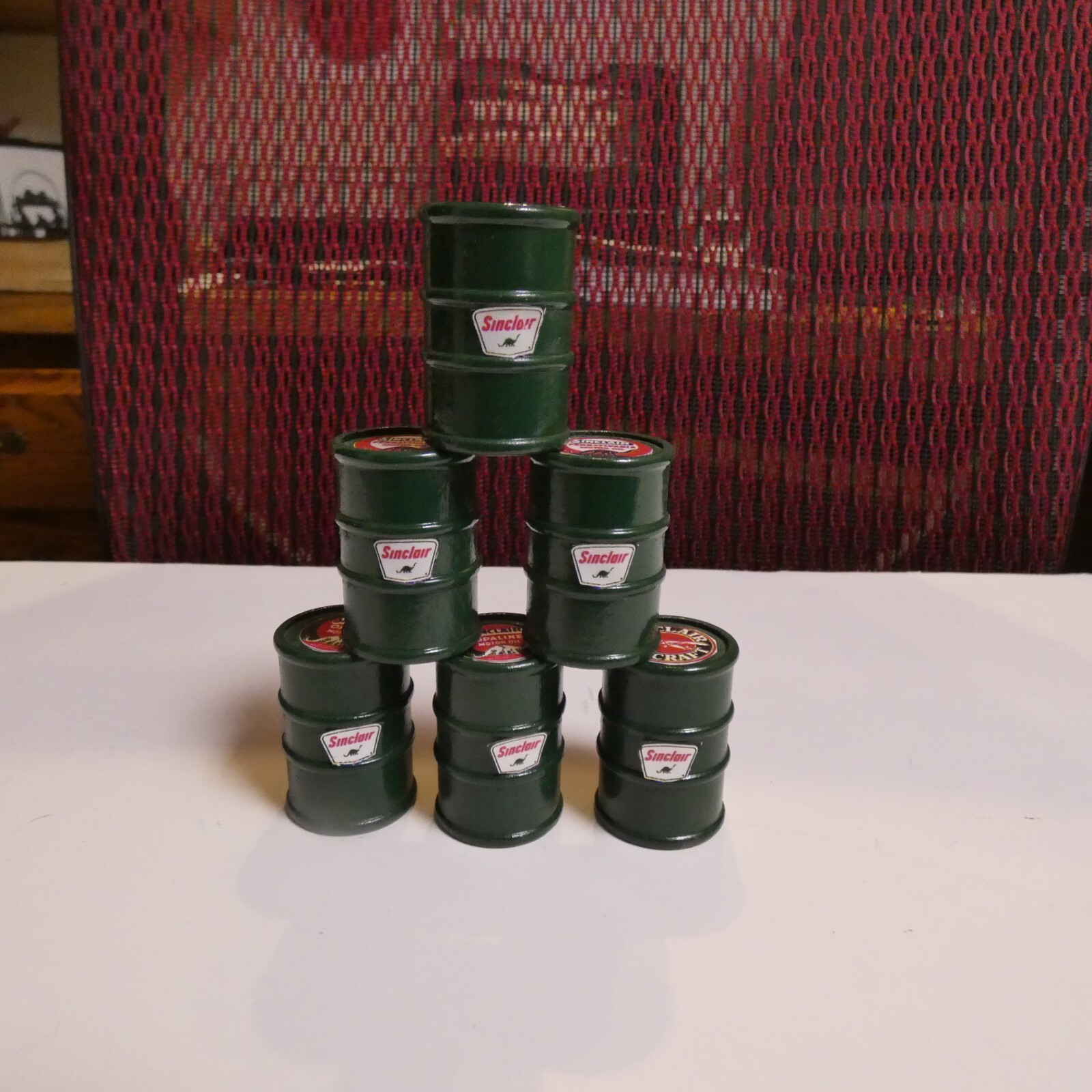 1 Each G-Scale Wooden Painted Diorama Oil Drums With Brand Name Outdoor ...