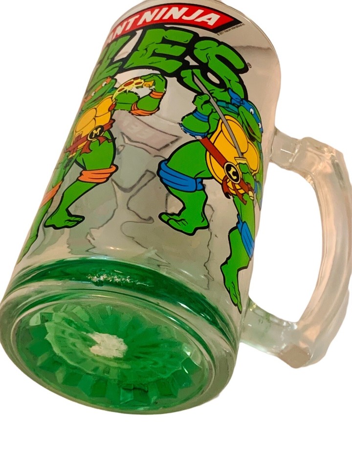 Huge Large Heavy 9 In TMNT Teenage Mutant Ninja Turtles Glass Mug Stein ...
