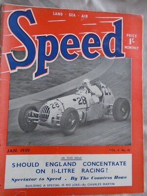Speed mag Jan 1939 Vol 4 No 43 | eBay